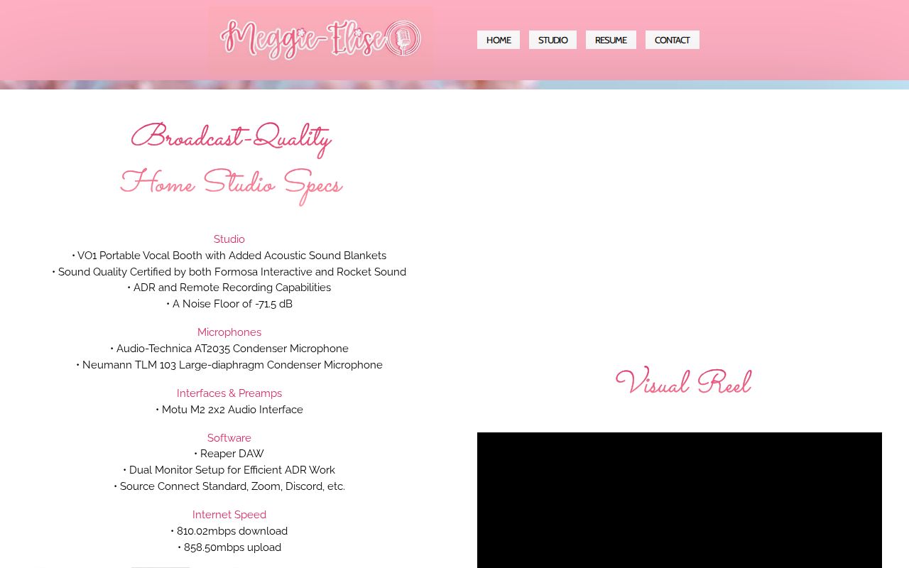 Meggie-Elise - DFW-based, Full-time, Remote, Non-Union Voice Actor